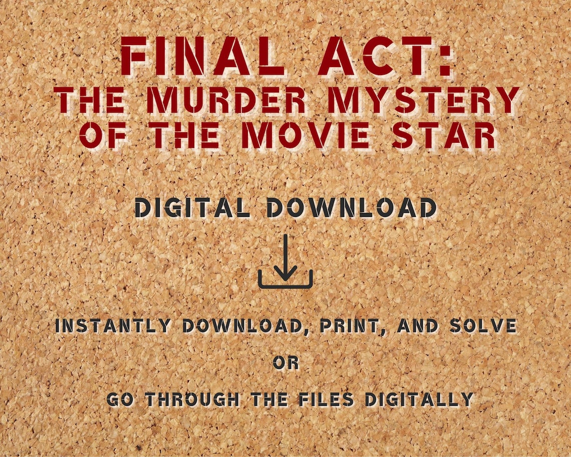 Printable Murder Mystery Cold Case File | Detective True Crime Game ...