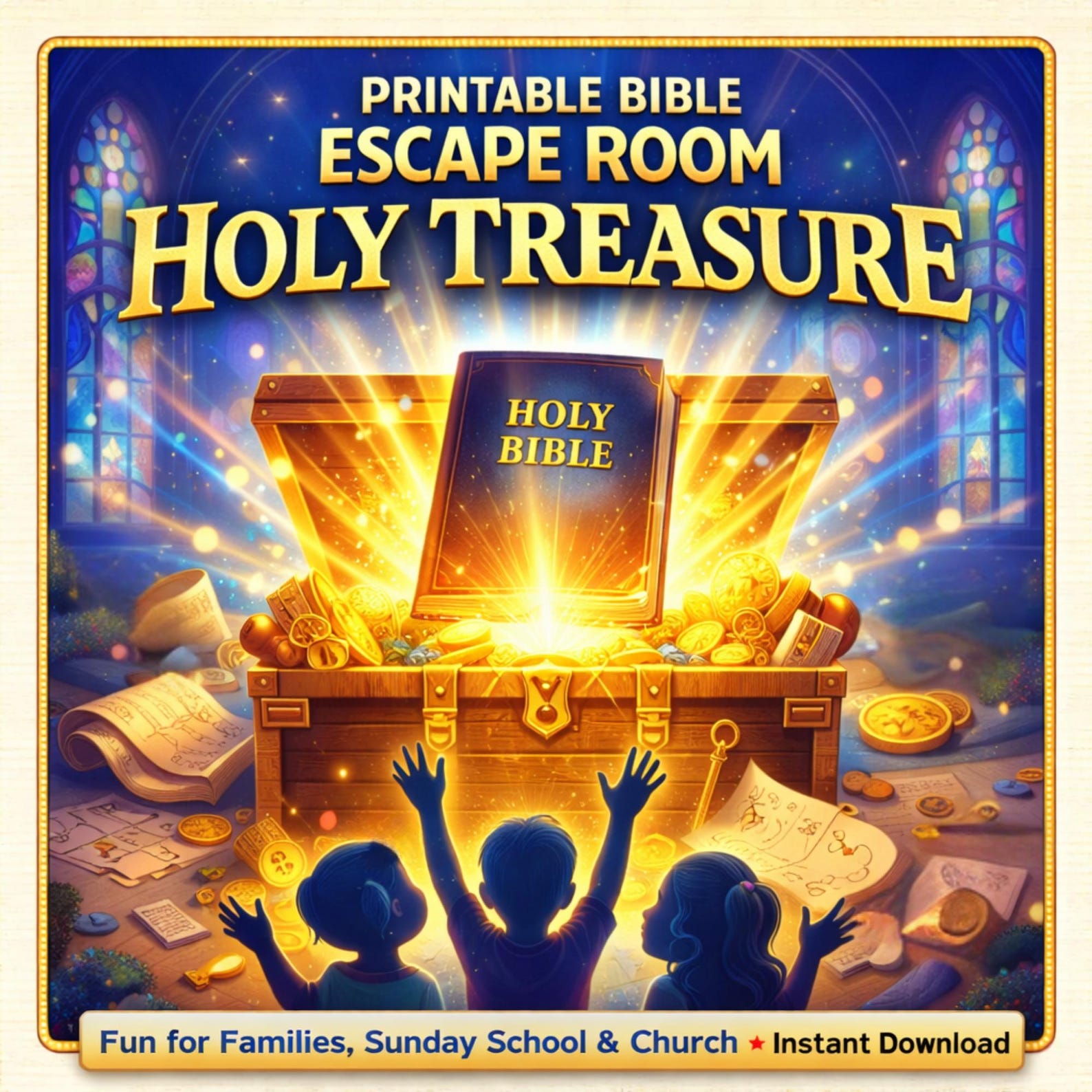 Easter Bible Escape Room, Religious Escape Game: Holy Code Puzzles ...