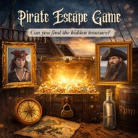 Pirate Ship Escape Room for Kids, Printable Escape Room Kit, Escape ...