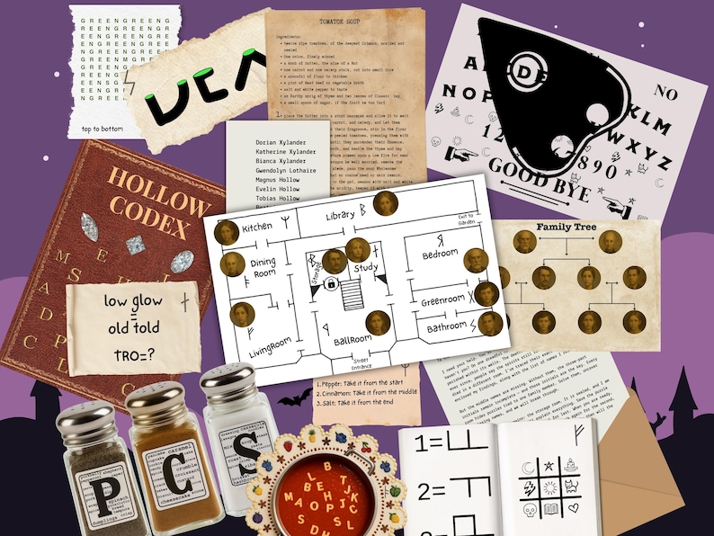 Halloween Haunted House Escape Room Game, Printable Adventure for ...