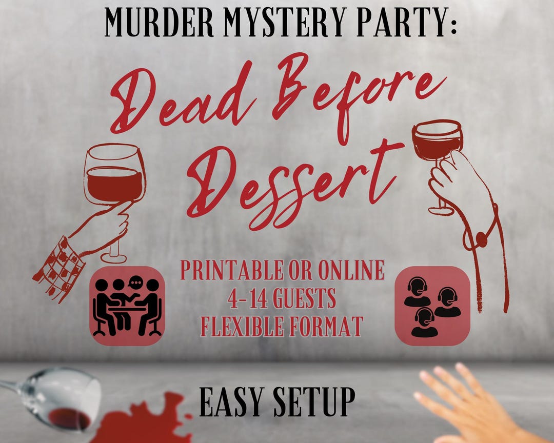Murder Mystery Dinner Game | Whodunit Dinner Party for Adults | Murder ...