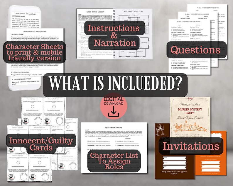 Murder Mystery Dinner Game | Whodunit Dinner Party for Adults | Murder ...