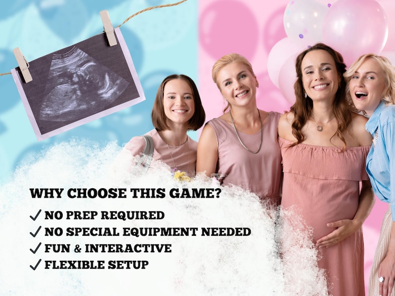 Gender Reveal Escape Room Game: Printable Baby Shower Puzzle (digital ...
