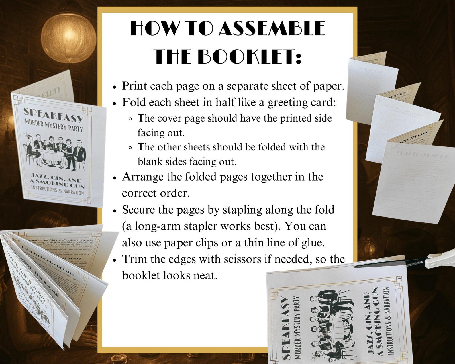 Speakeasy Murder Mystery Party | 1920s Dinner Game for Adults | 4-12 ...