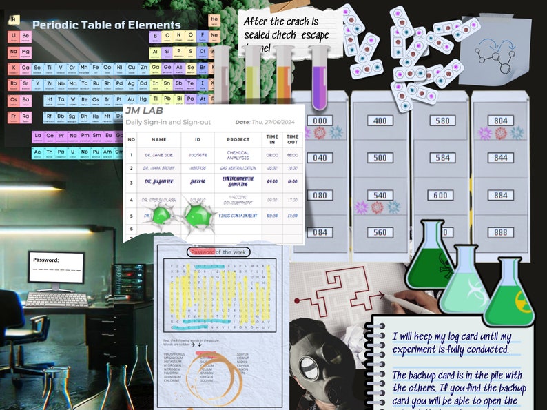 Printable Laboratory Escape Room: Lab Disaster Escape Game for Adults ...
