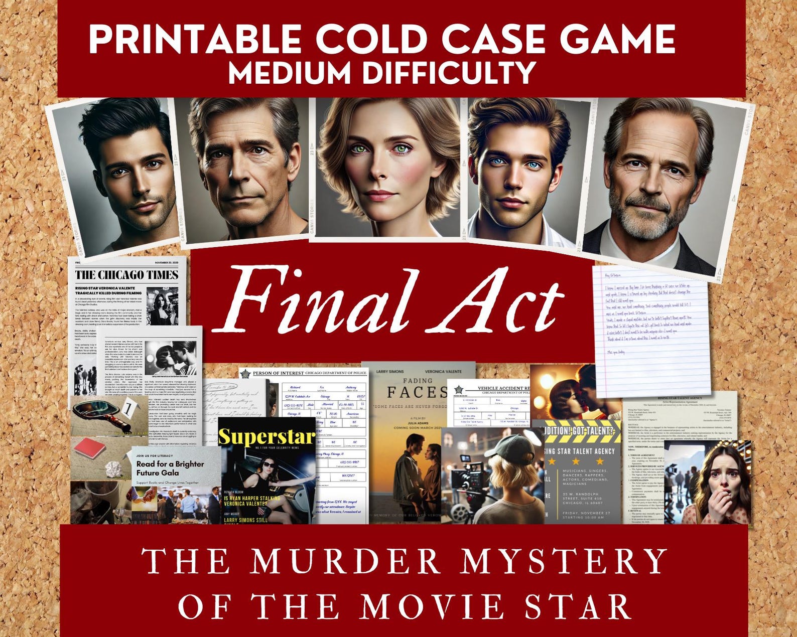 Printable Murder Mystery Cold Case File | Detective True Crime Game ...