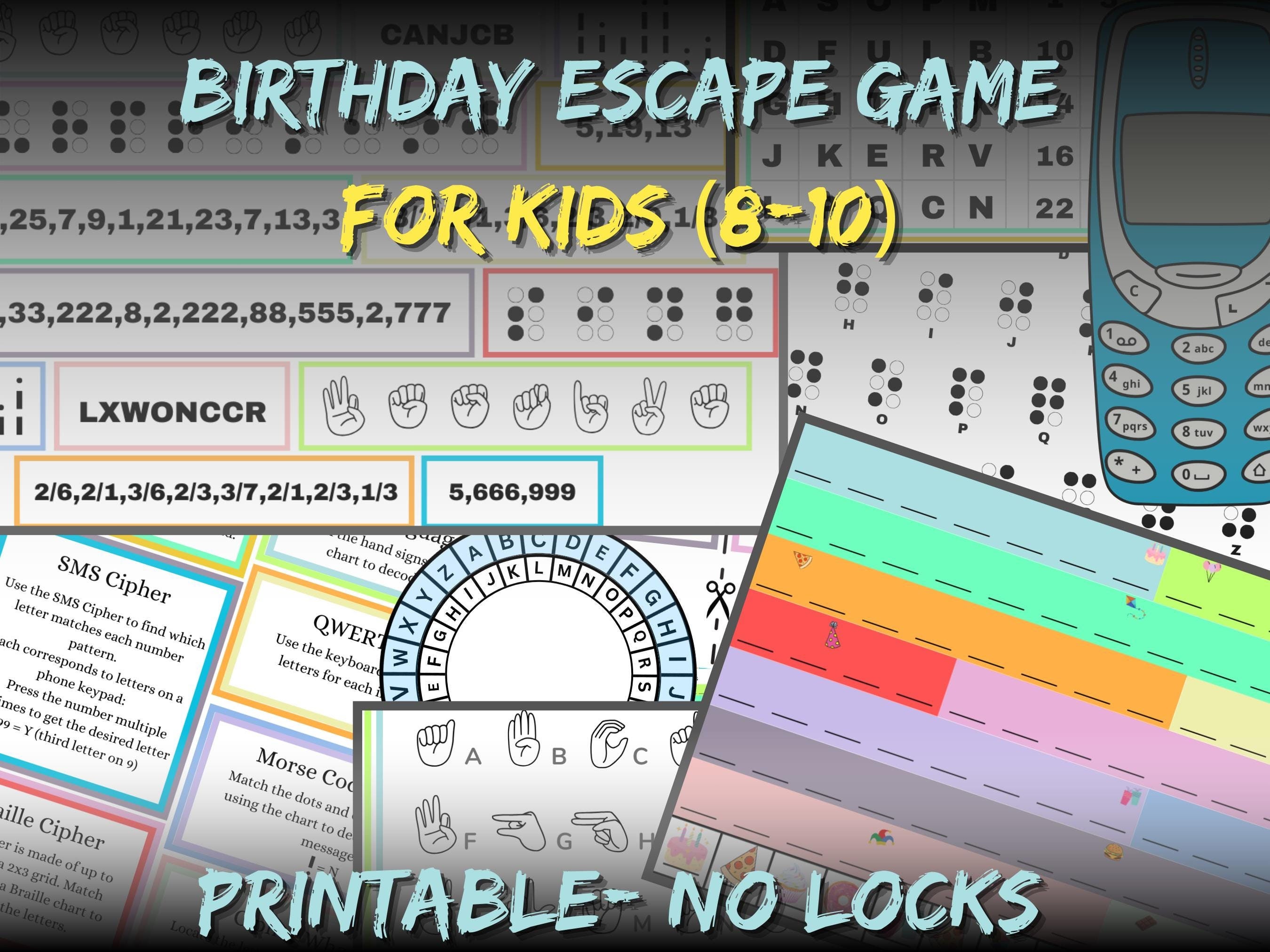 Escape Room Party for Kids, Printable Birthday Escape Room, Escape ...