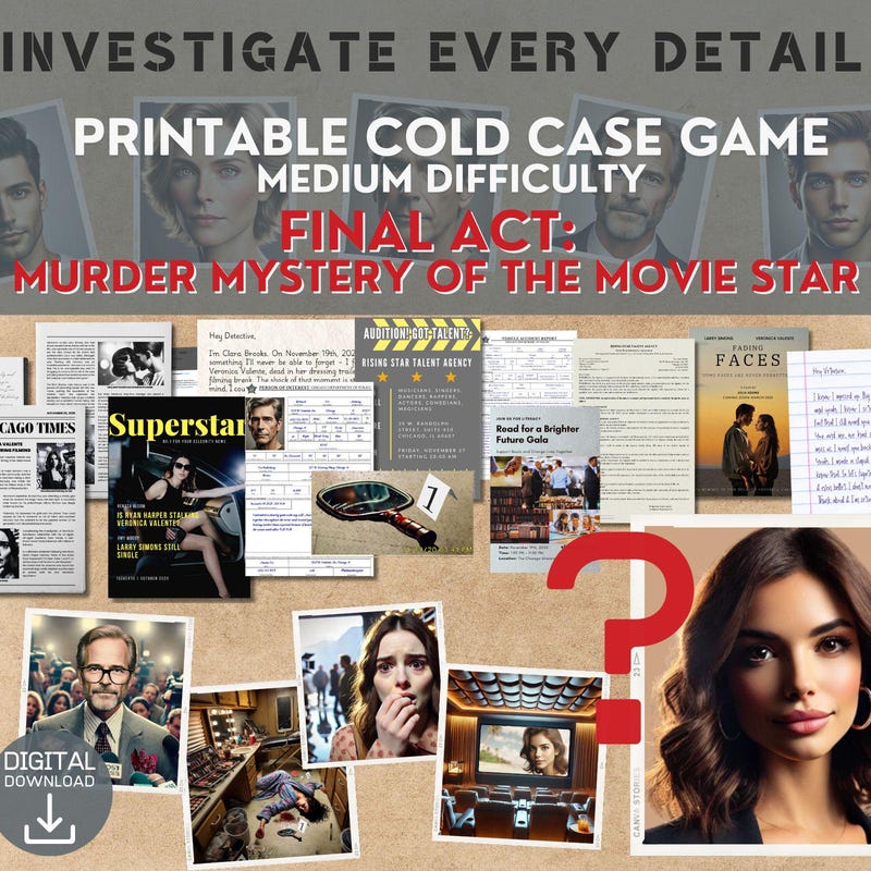 Unsolved Case Files Game - Etsy