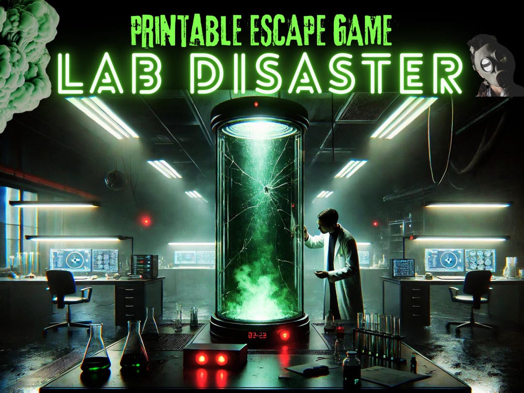 Printable Escape Room for Adults, Lab Escape Game, Escape Room Games ...
