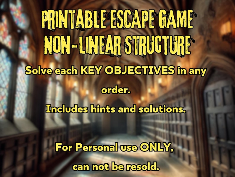 Wizard School Escape Room Game: Magic Puzzle Adventure Escape Game (PDF ...