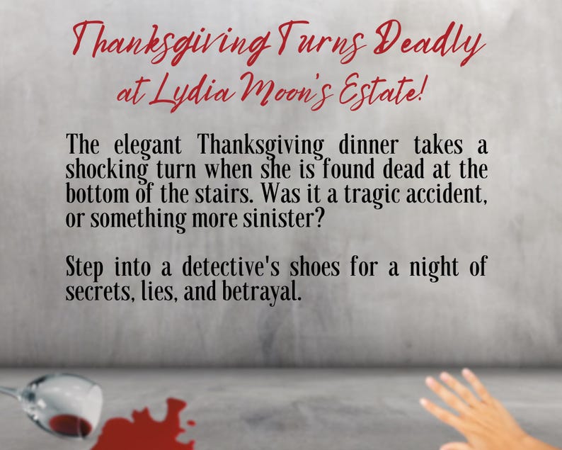 Murder Mystery Dinner Game | Whodunit Dinner Party for Adults | Murder ...