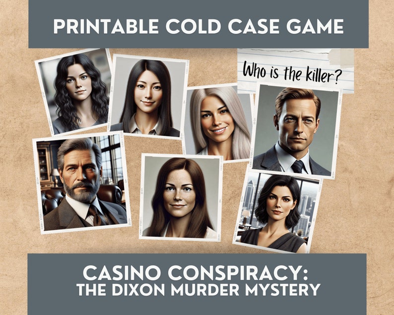 Printable Cold Case Game, Murder Mystery Game, Detective Game, Digital ...