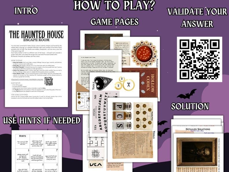 Haunted House Escape Room Game, Printable Spooky Escape Game (PDF ...