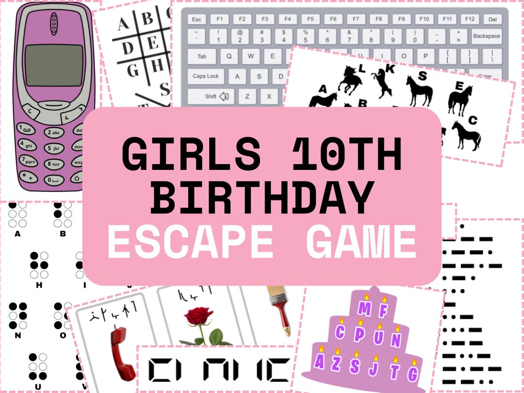 Escape Room Party for Kids, Printable Birthday Party Escape Room ...