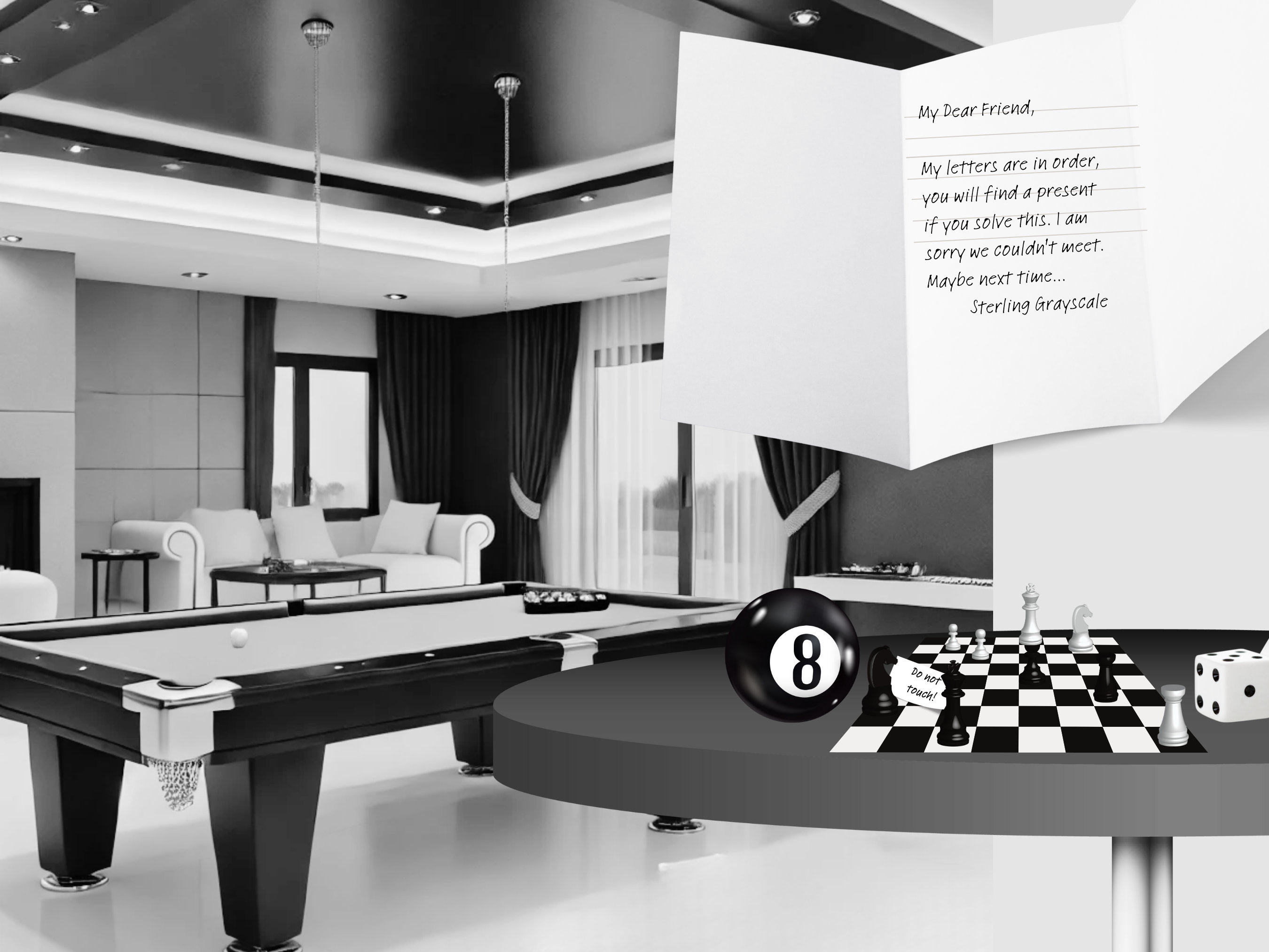 Printable Escape Room: Black & White Mansion Mystery Game (PDF Download ...