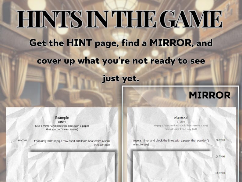 Clues on the Rails Printable Escape Room: Train Adventure Game (digital ...