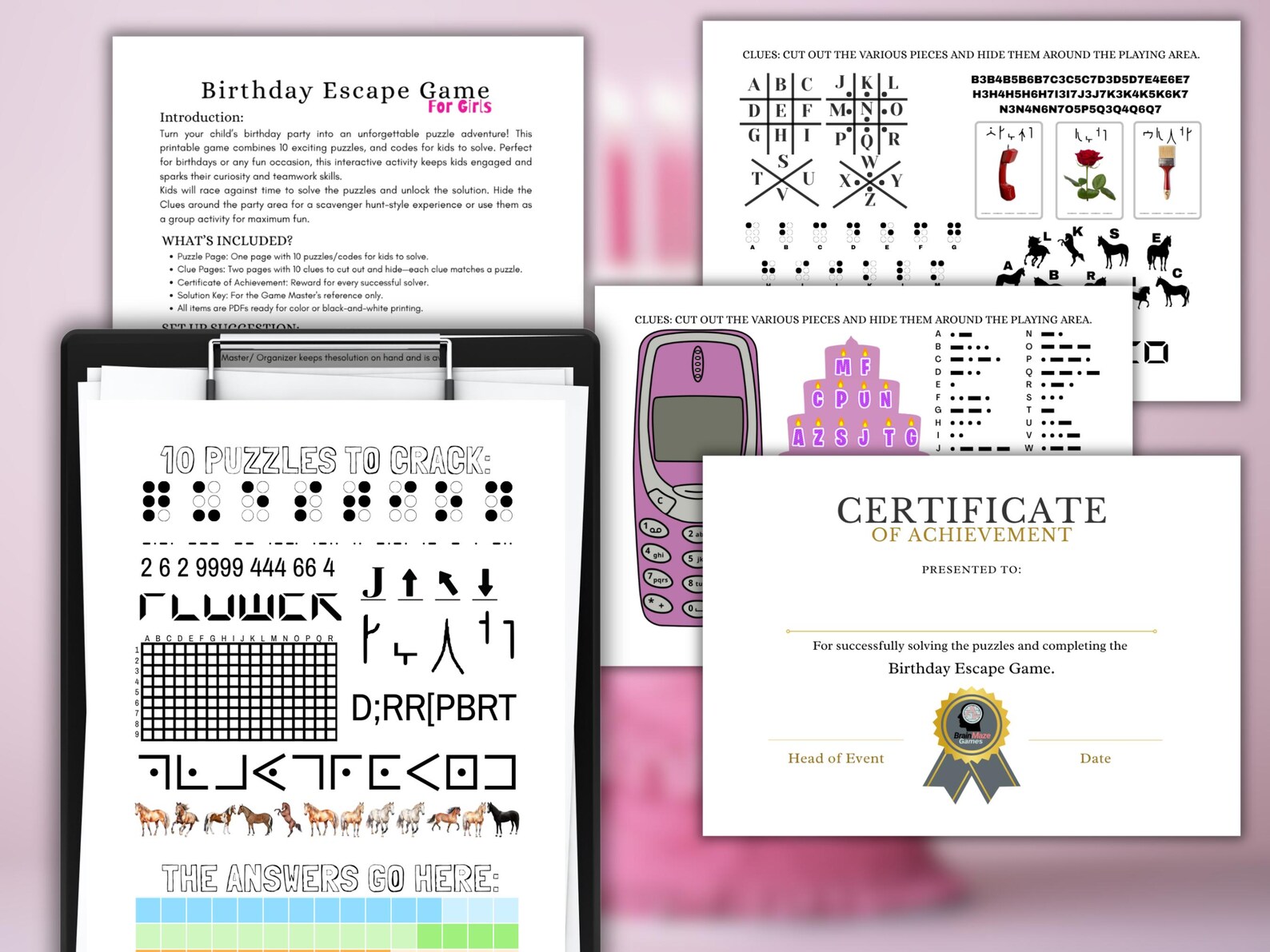 Girls 10th Birthday Escape Room Party Game (printable) - Etsy