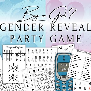 Gender Reveal Escape Room Game: Printable Baby Shower Puzzle (digital ...