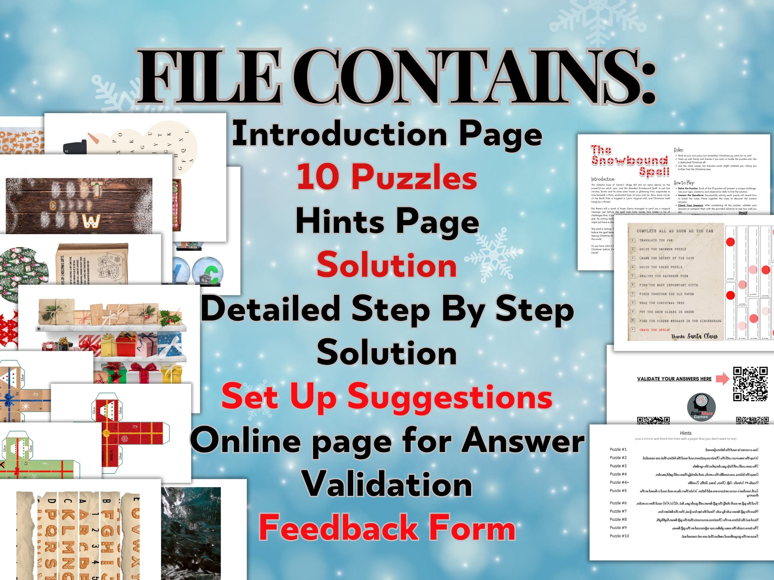 Printable Santa Escape Room: Christmas Family Puzzle Game (digital ...