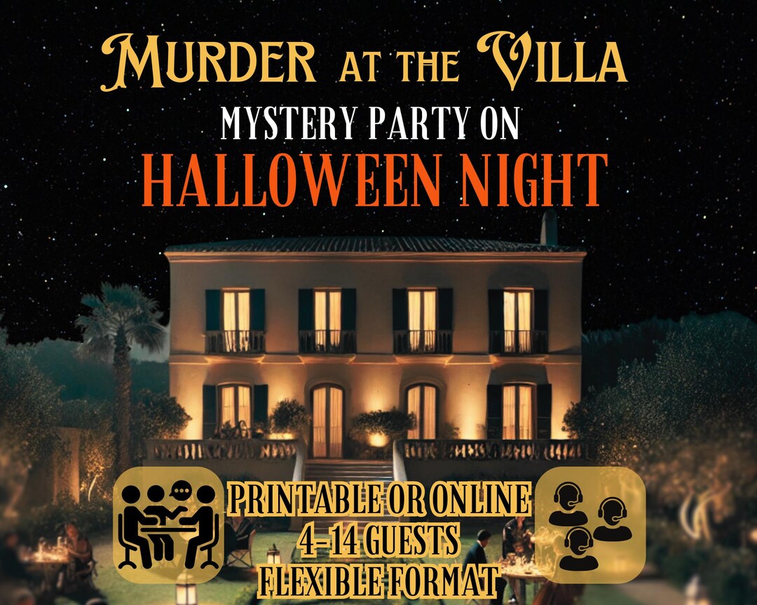 Halloween Party Game, Printable Murder Mystery Game, Printable Party ...