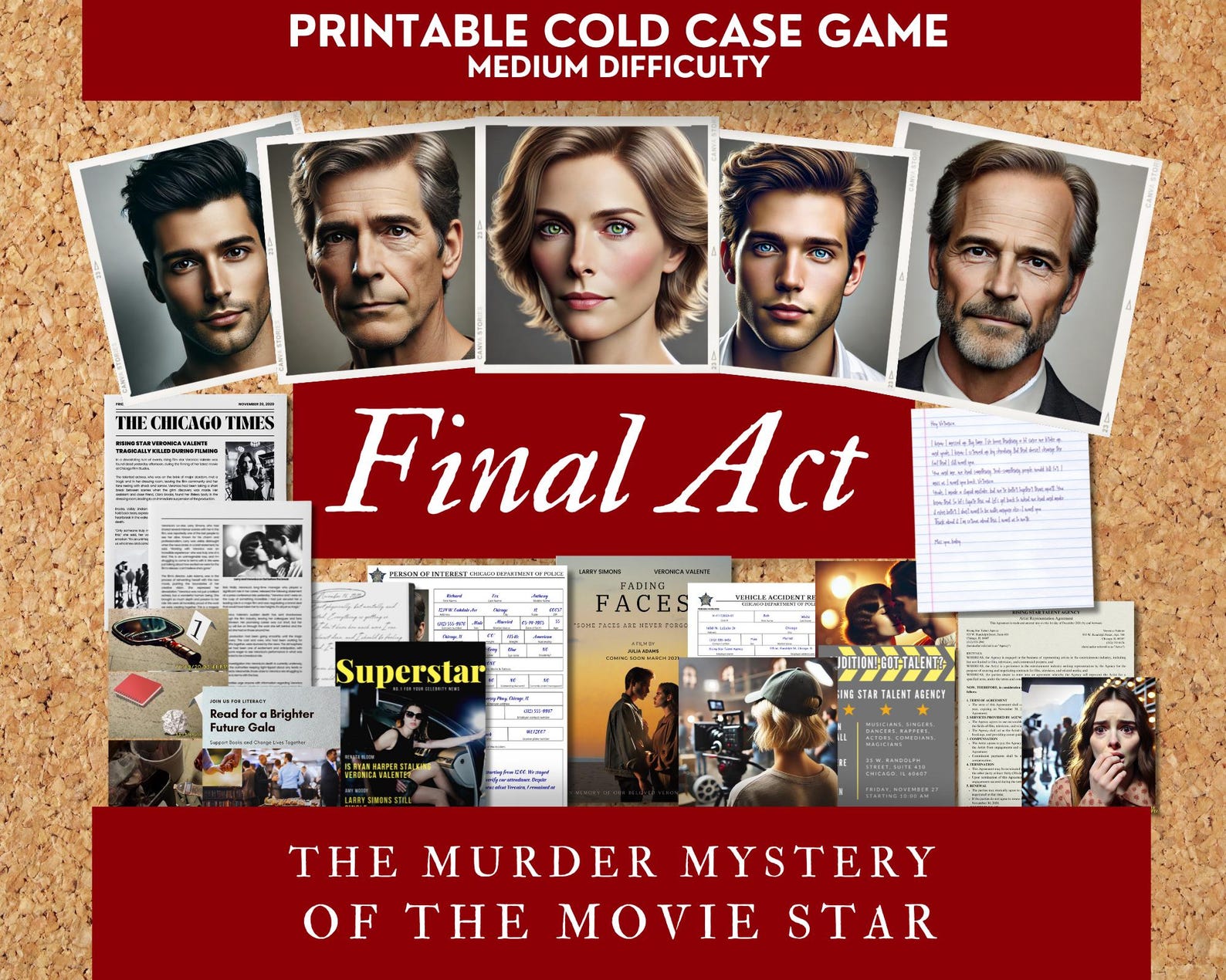 Printable Murder Mystery Cold Case File | Detective True Crime Game ...