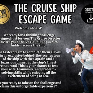 Printable Cruise Ship Escape Room: Family DIY Game (PDF) - Etsy