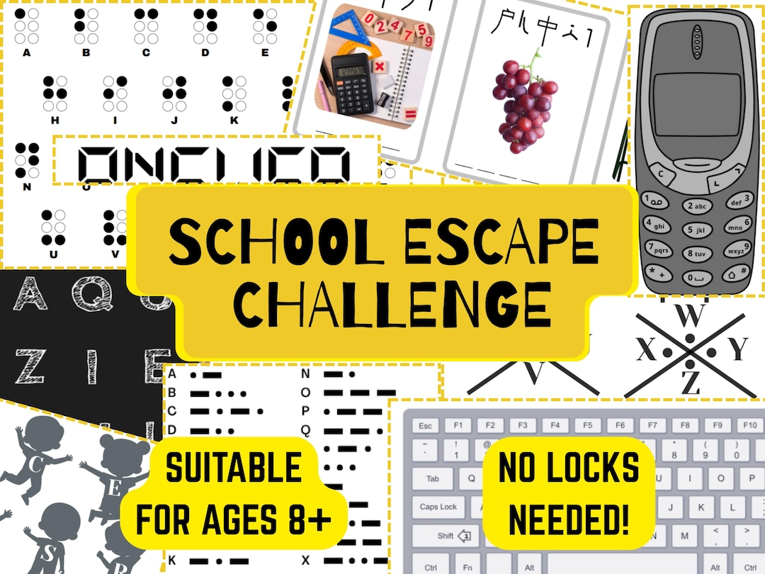 Escape Room for Kids, Printable Party Escape Challenge, School Escape ...