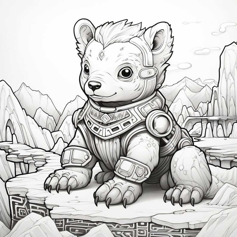 Chibi Cryptids Cute Coloring Book - Etsy