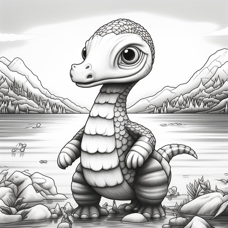 Chibi Cryptids Cute Coloring Book - Etsy