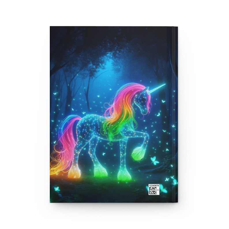 Enchanted Neon Rainbow Unicorn Hardcover Journal Matte - Etsy