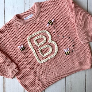 BUZZY BEES SWEATER, Bumblebee Sweater, Bee Letter Jumper, Kids Bee ...