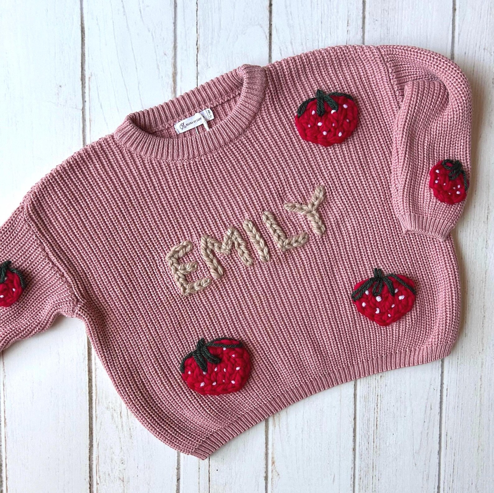 STRAWBERRY SWEATER, Berry Sweet Jumper, Toddler Knit Sweater, Baby ...