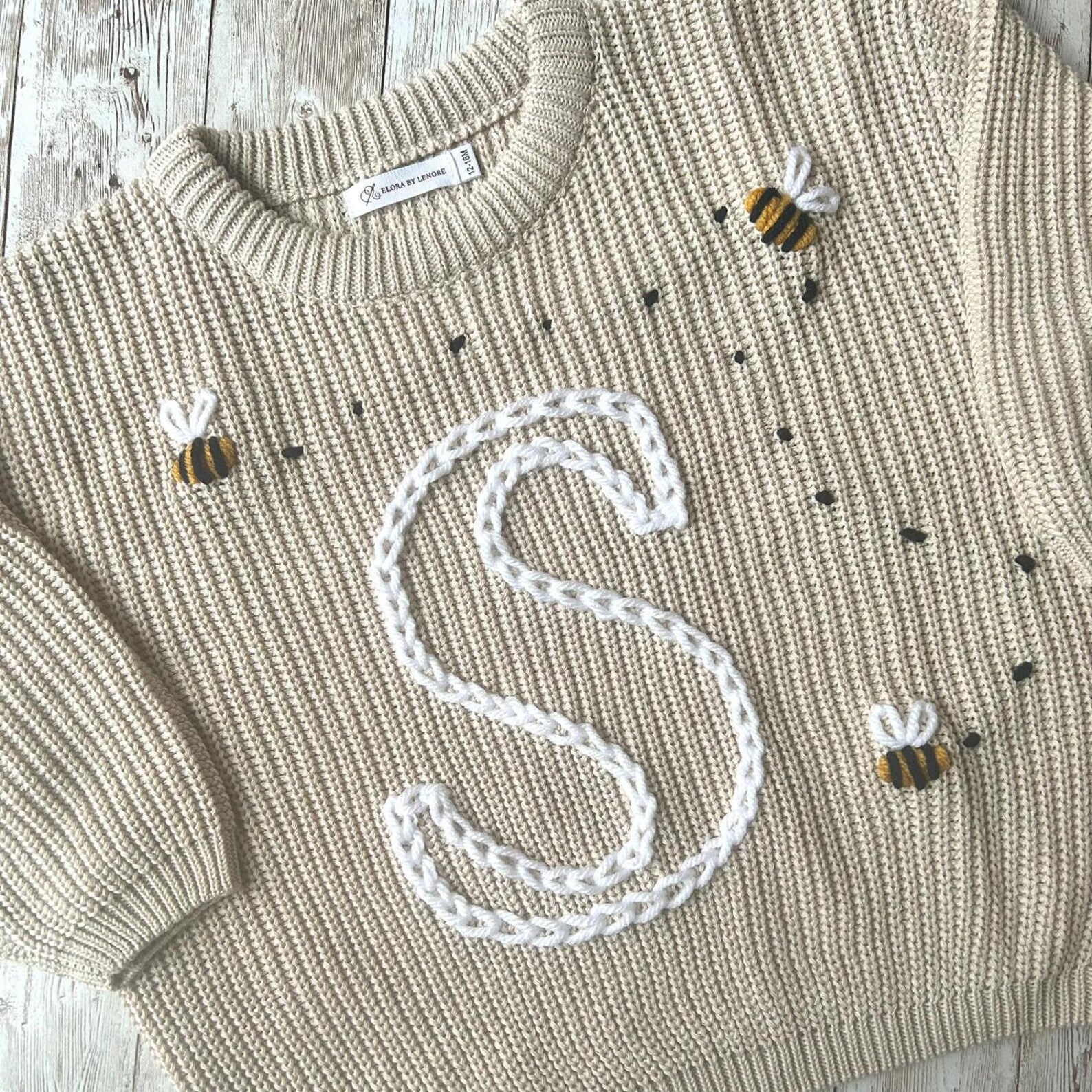 BUZZY BEES SWEATER, Bumblebee Sweater, Bee Letter Jumper, Kids Bee ...