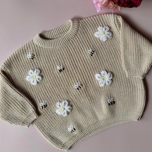FLORAL BEE SWEATER, Baby Shower Sweater, Kids Bee Jumper, Custom Bee ...