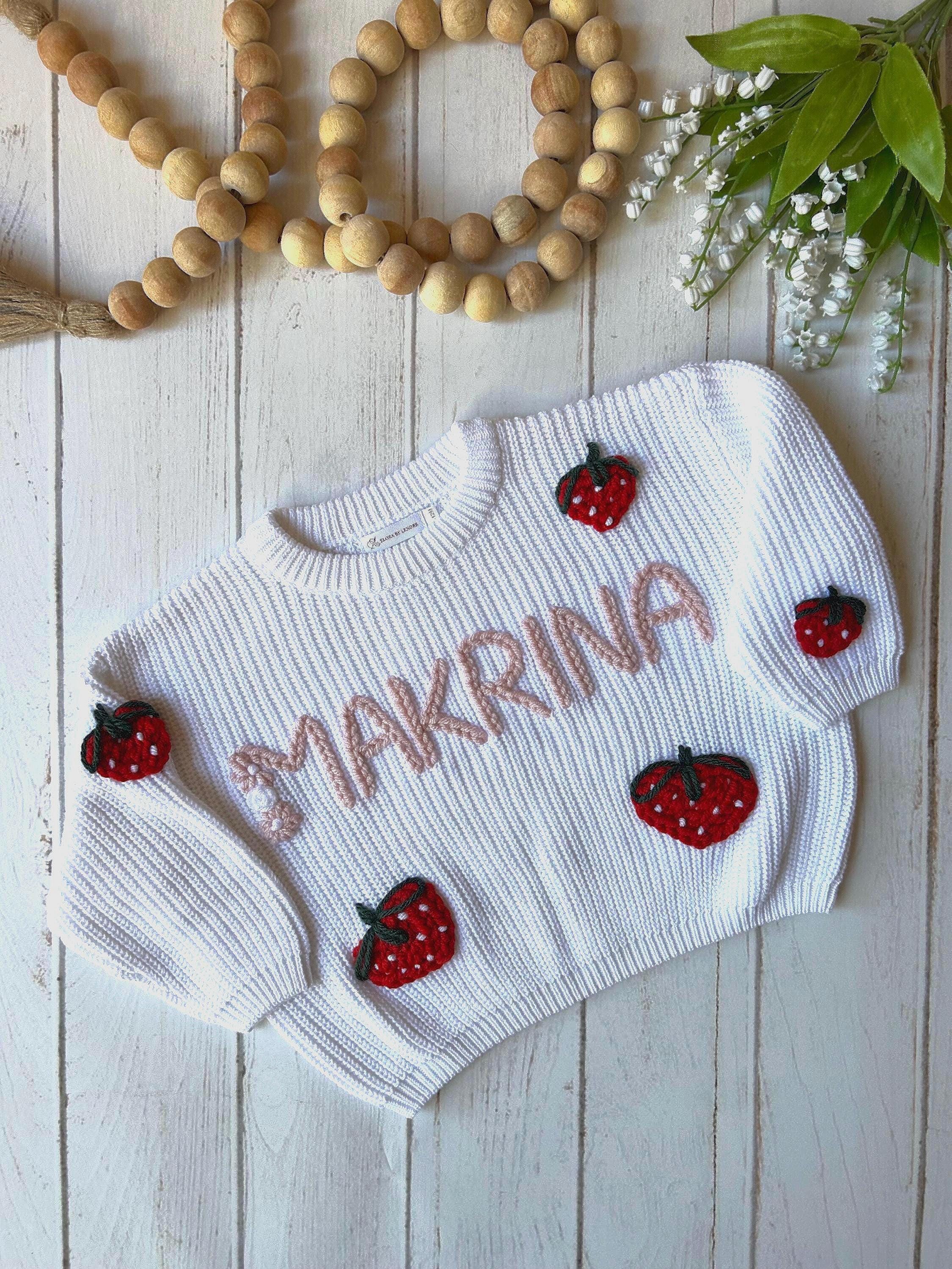 STRAWBERRY SWEATER, Berry Sweet Jumper, Toddler Knit Sweater, Baby ...