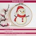 Snowman Mini Cross Stitch Pattern, Embroidery, Christmas Gift PDF, Hoop ...