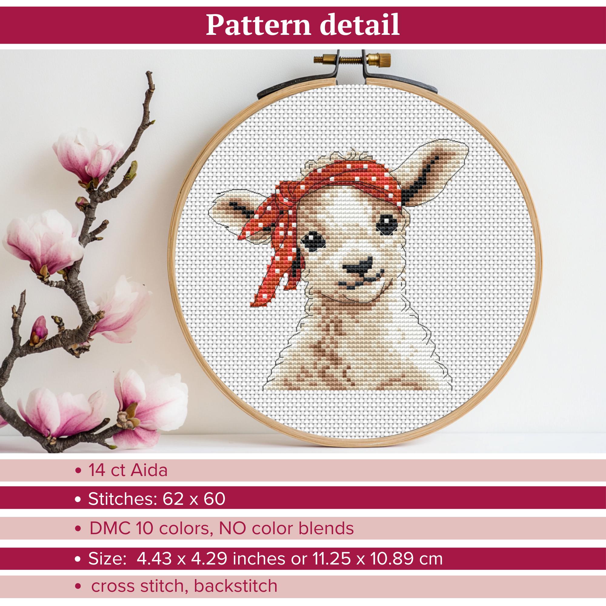 Sheep Cross Stitch Pattern, Mini Farm Embroidery, Modern Cross Stitch ...