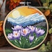 Purple Crocus Cross Stitch Pattern, Spring Flower Embroidery, PDF File ...