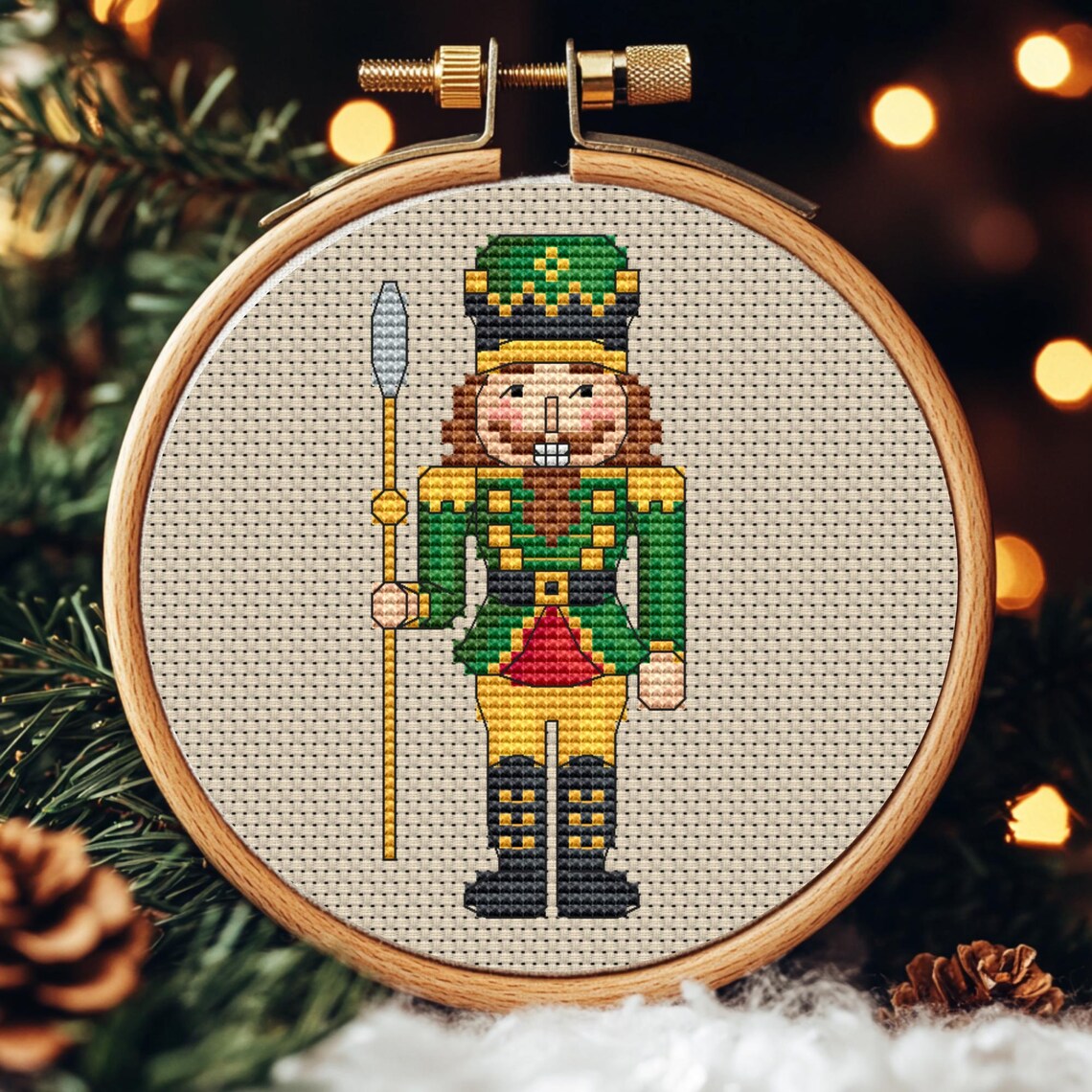 Christmas Nutcrackers Cross Stitch Pattern, Set of 4 Small Embroidery ...