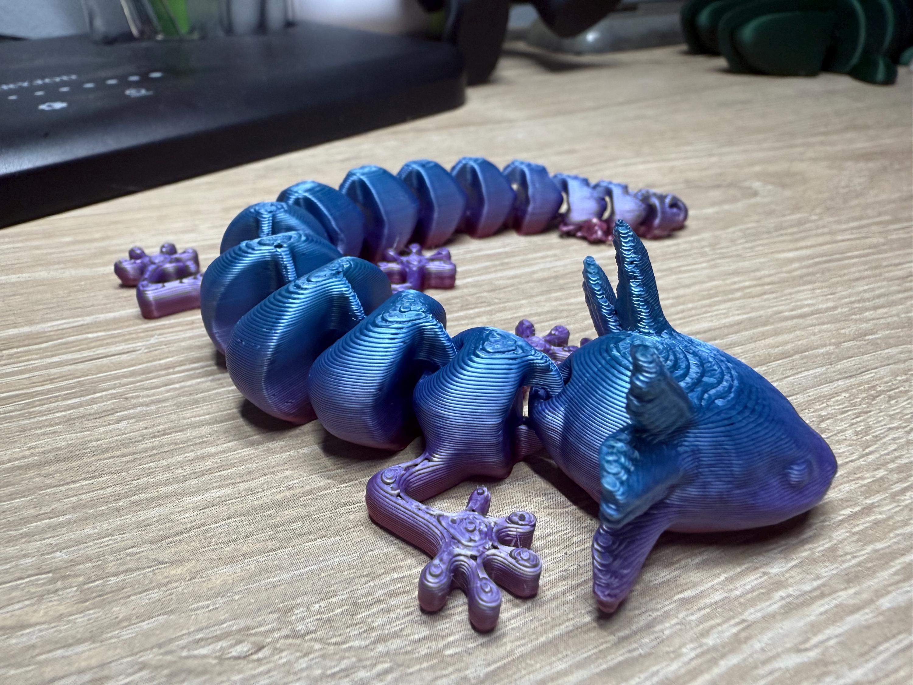 3D Printed Articulating Axolotls – Colorful, Flexible, and Fun! - Etsy