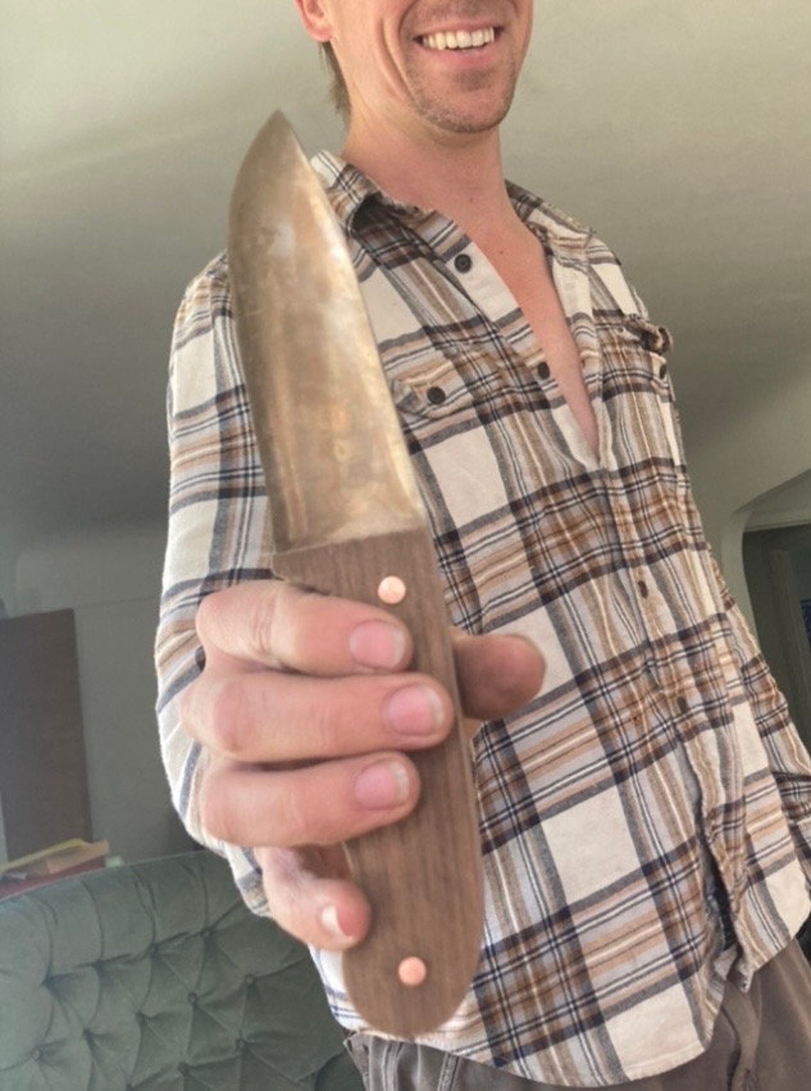 All Utility Dad Knife Hand Forged With Wisconsin Wood Handle - Etsy