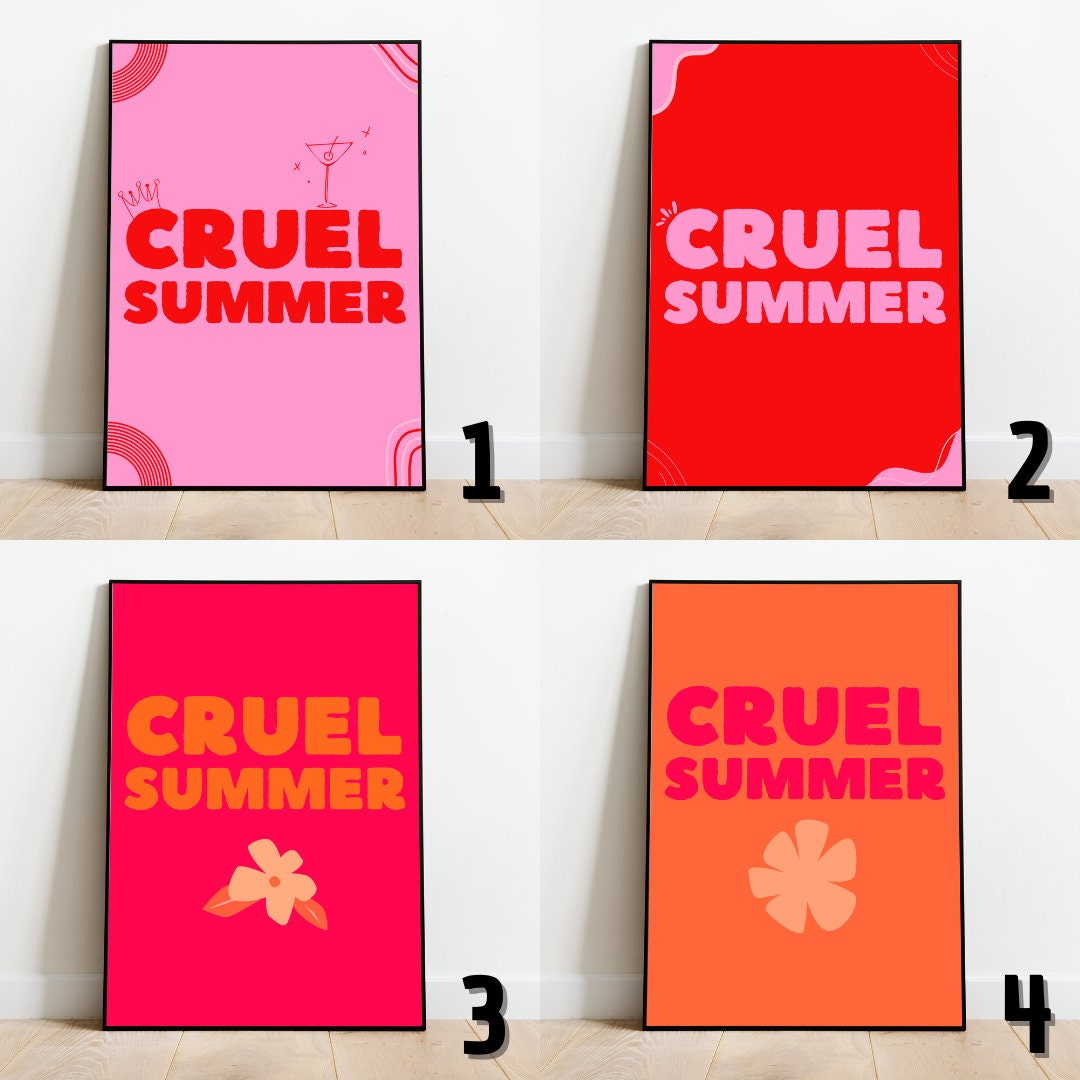 Taylor Swift Cruel Summer Poster Instant Download, Poster, Taylor's ...