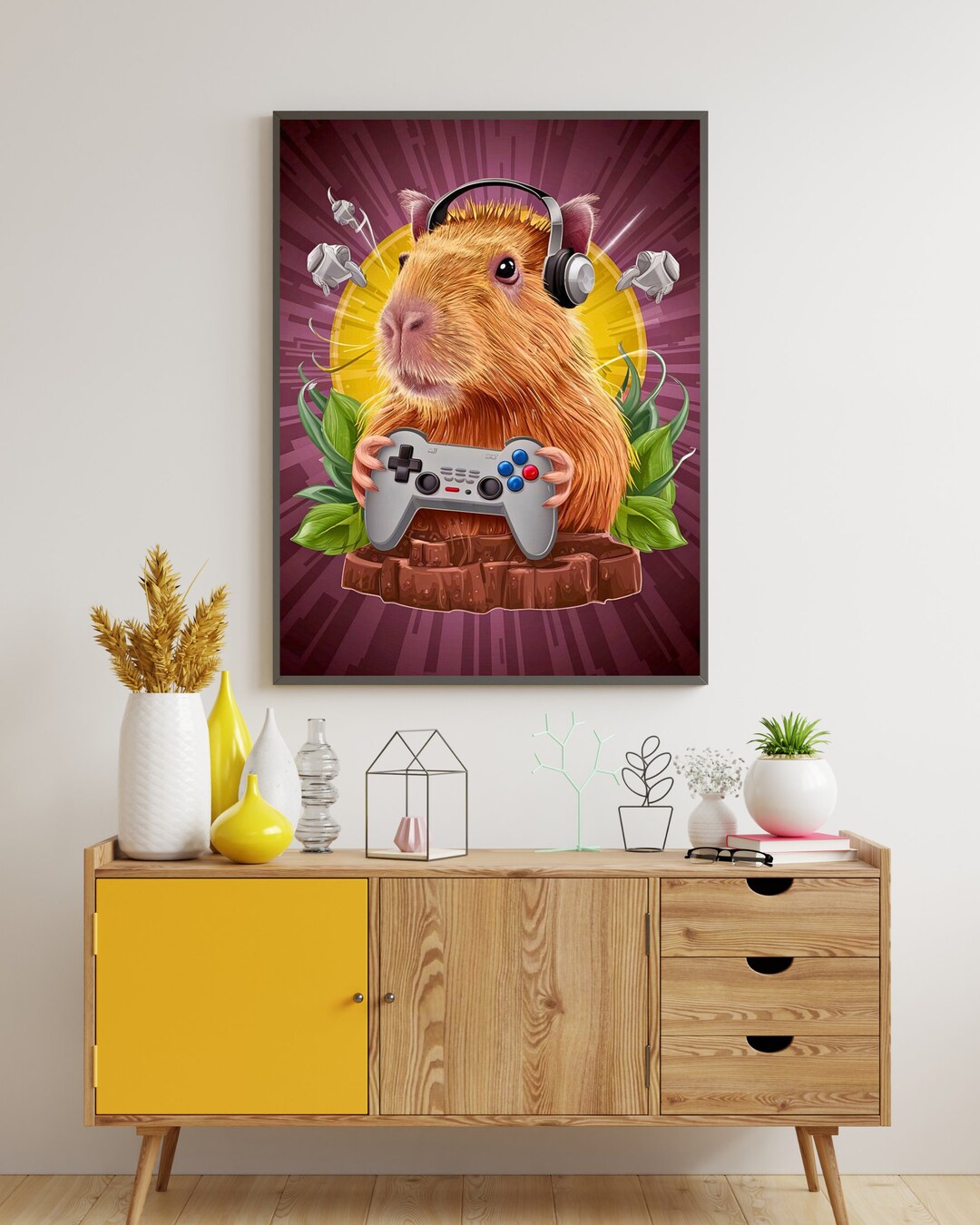 Capybara, Cute Capybara Games Gaming 2, Capybara Art, Printable Wall ...