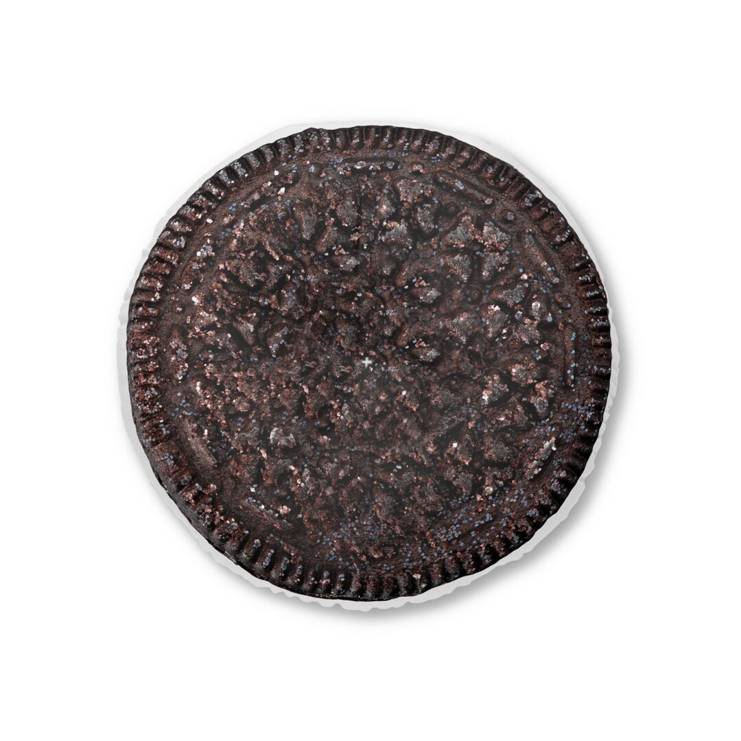 Oreo Inspired Cookie Sandwichtufted Floor Pillow, Round Teens, College ...