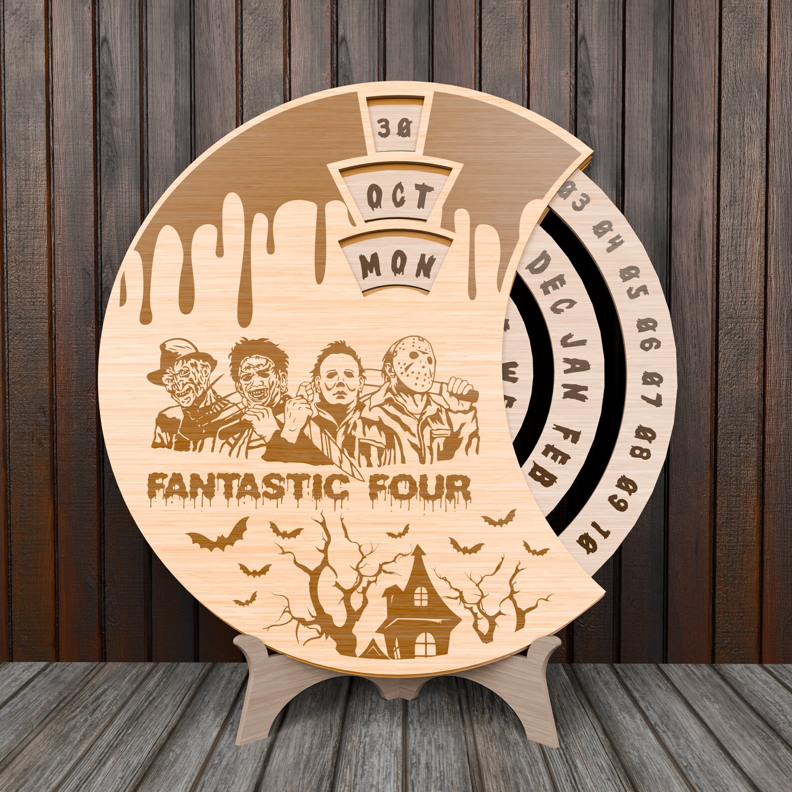 Countdown Calendar Svg, Horror Calendar Decor Svg, Horror Calendar SVG ...