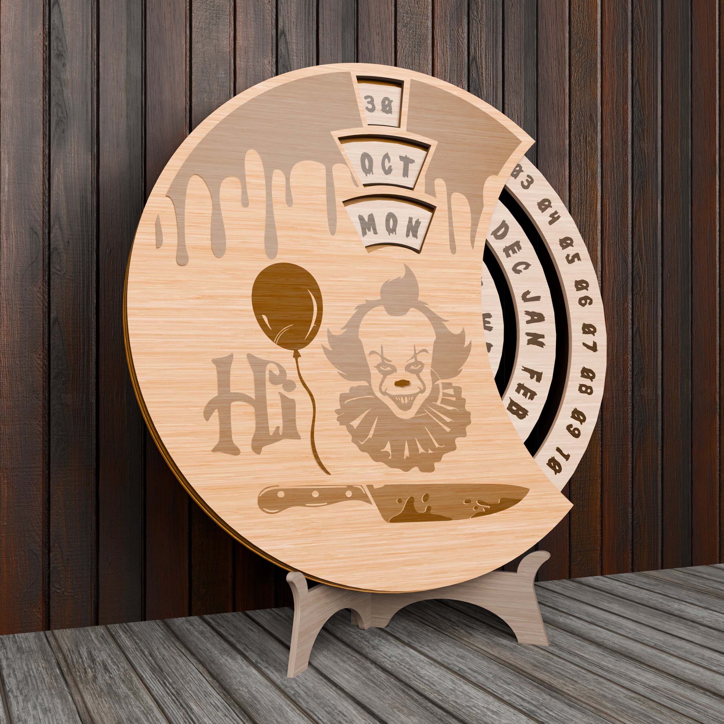 Calendar Svg, Horror Calendar Decor Svg, Glowforge Svg, Horror Calendar ...