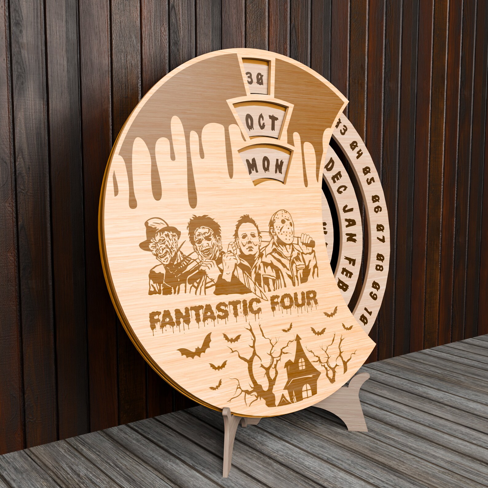 Countdown Calendar Svg, Horror Calendar Decor Svg, Horror Calendar SVG ...