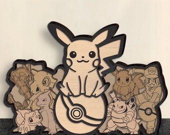 Anime Bundle Multi-layer Svg,dxf-laser Cut Files- 44 Multilayer Art ...