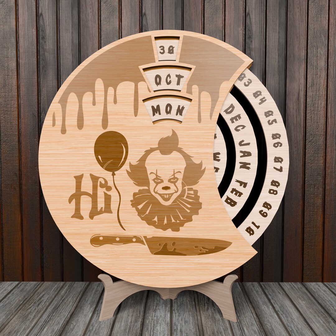 Calendar Svg, Horror Calendar Decor Svg, Glowforge Svg, Horror Calendar ...