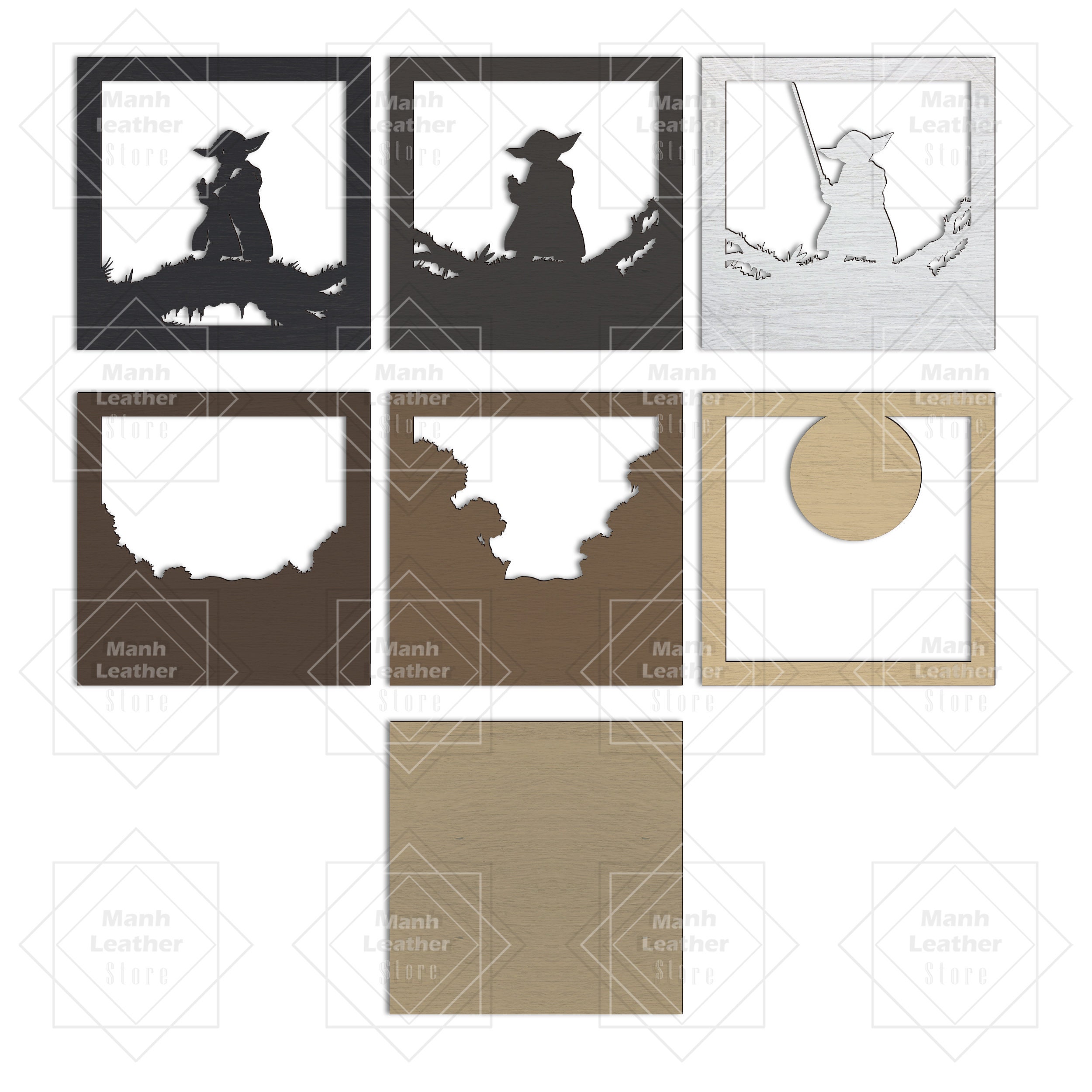 Multi-layer, Laser Cut Fles - 7 Layer Art Piece for Glowforge - SVG ...